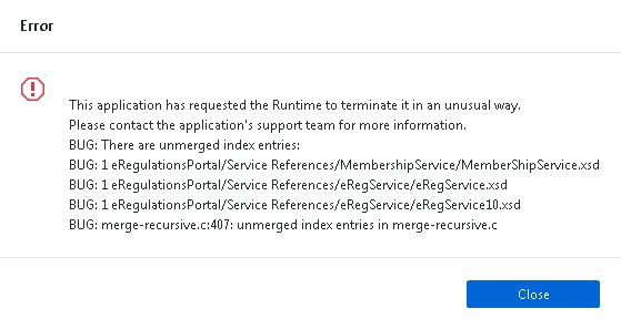 Unable to merge branches, bug there are unmerged index entries github desktop · Issue #8316 ...