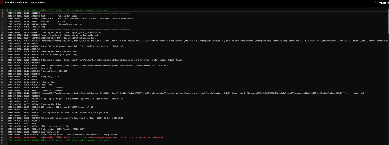 Publishing Fails With Extension Already Exists · Issue 93 · Microsoftazure Devops Extension