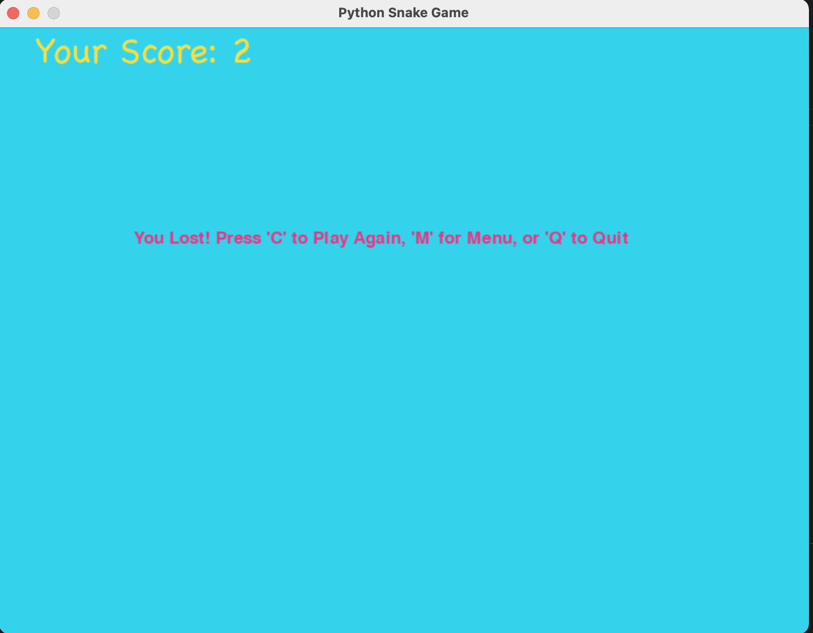 GitHub - CeasersCipher/pythonic-snake: pyGame project snake game remake