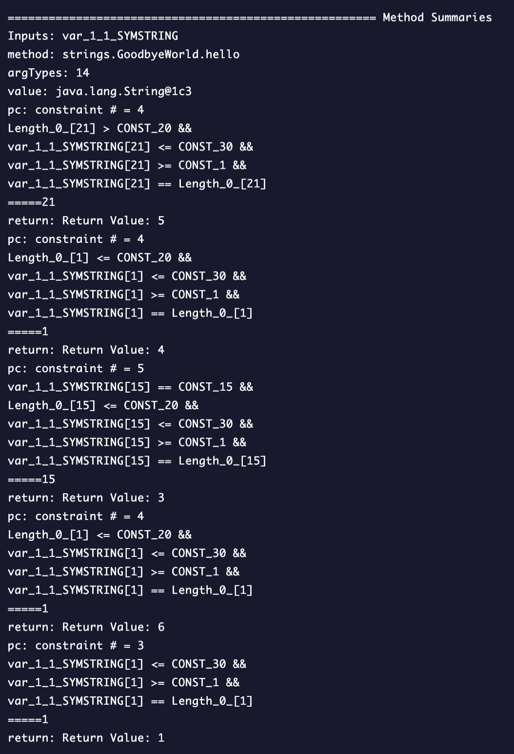 How To Understand Pathcondition Of Symstring Input · Issue 82 · Symbolicpathfinder Jpf Symbc