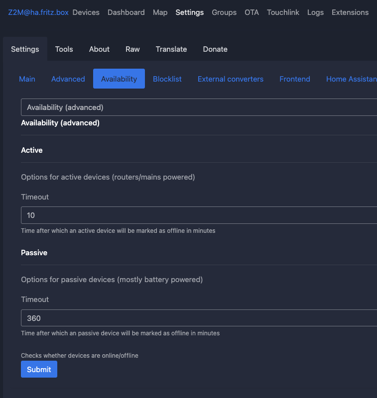 v1.22.0-2: availability configuration not available · Issue #225 · zigbee2mqtt/hassio ...