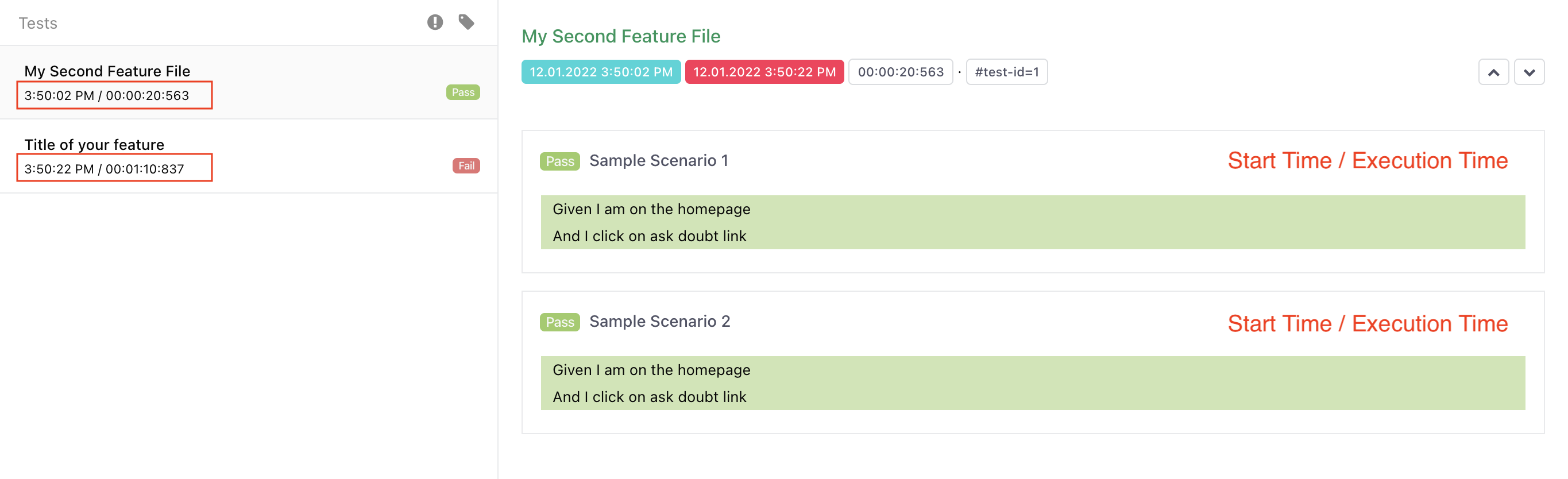 Scenario Start And Execution Time In Spark Report · Issue 369 · Extent Frameworkextentreports