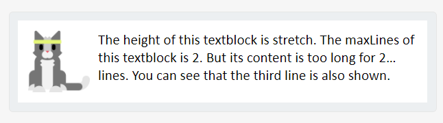 [Authoring] `maxLines` is not well handled for a TextBlock whose ...