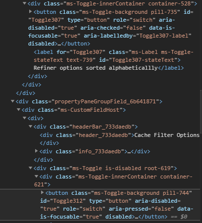 PropertyFieldToggleWithCallout disabled style not applied · Issue #240 ...