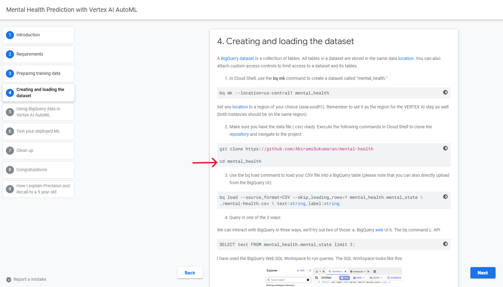 [mentalhealth-prediction-vertexai] · Issue #1230 · googlecodelabs/feedback · GitHub