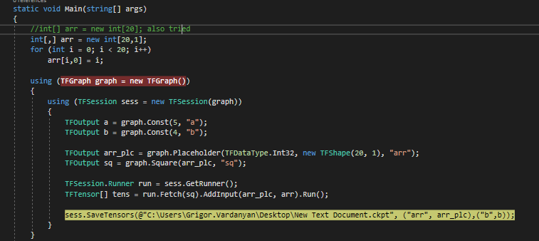 Save Tensor · Issue 292 · Migueldeicaza Tensorflowsharp · Github