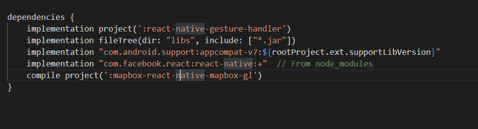 Project With Path Mapbox React Native Mapbox Gl Could Not Be Found In Project App · Issue