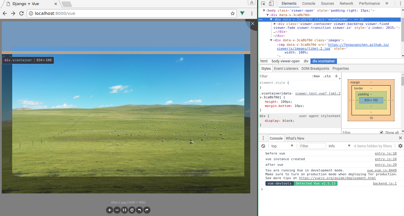 Show modal only in container · Issue #145 · fengyuanchen/viewerjs · GitHub