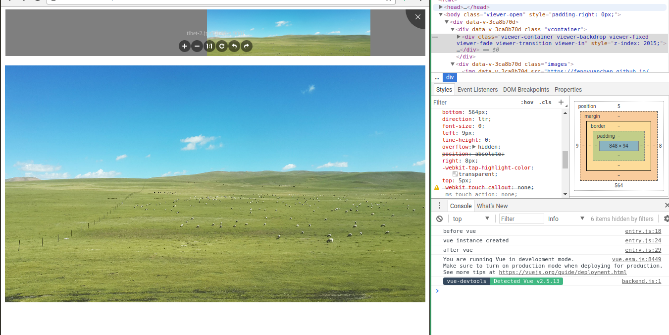 Show modal only in container · Issue #145 · fengyuanchen/viewerjs · GitHub