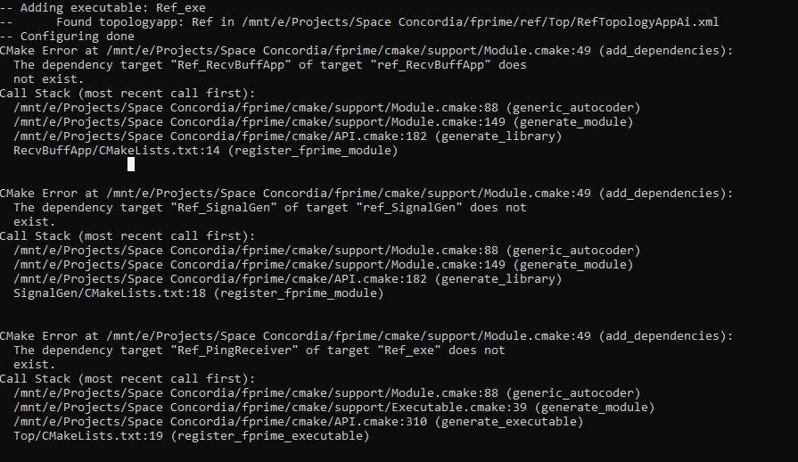 "Ref_exe" does not exist. · Issue #323 · nasa/fprime · GitHub