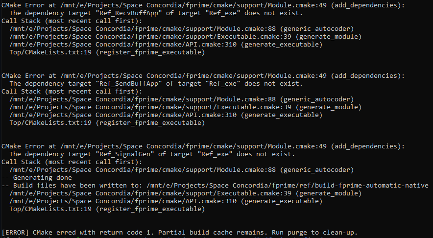 "Ref_exe" does not exist. · Issue #323 · nasa/fprime · GitHub