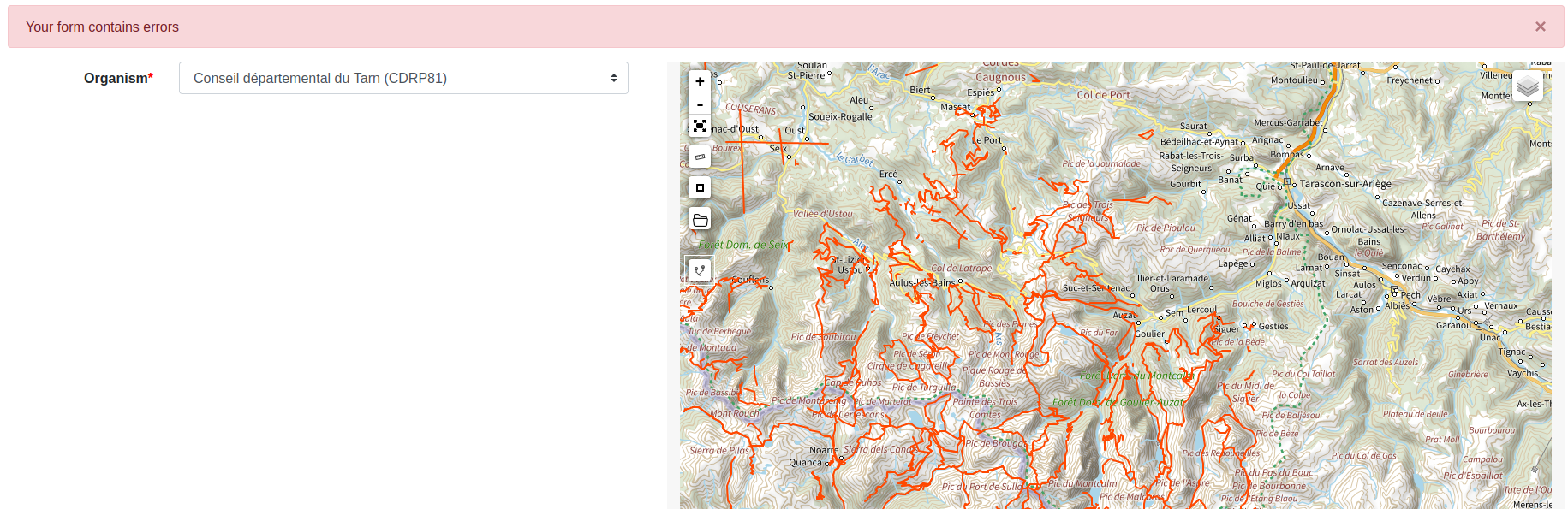 Fix Errors Form Of Topopologies · Issue 3304 · Geotrekcegeotrek Admin · Github