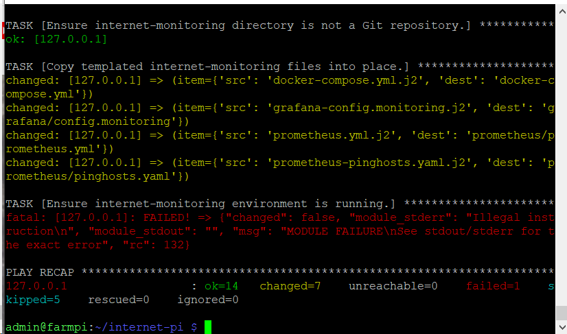 Illegal instruction on install · Issue #515 · geerlingguy/internet-pi · GitHub