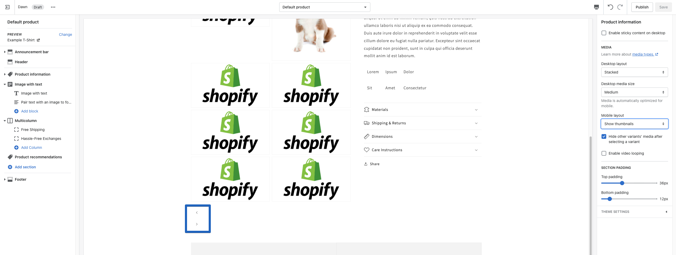 Product page thumbnail sliders are appearing incorrectly on desktop ...