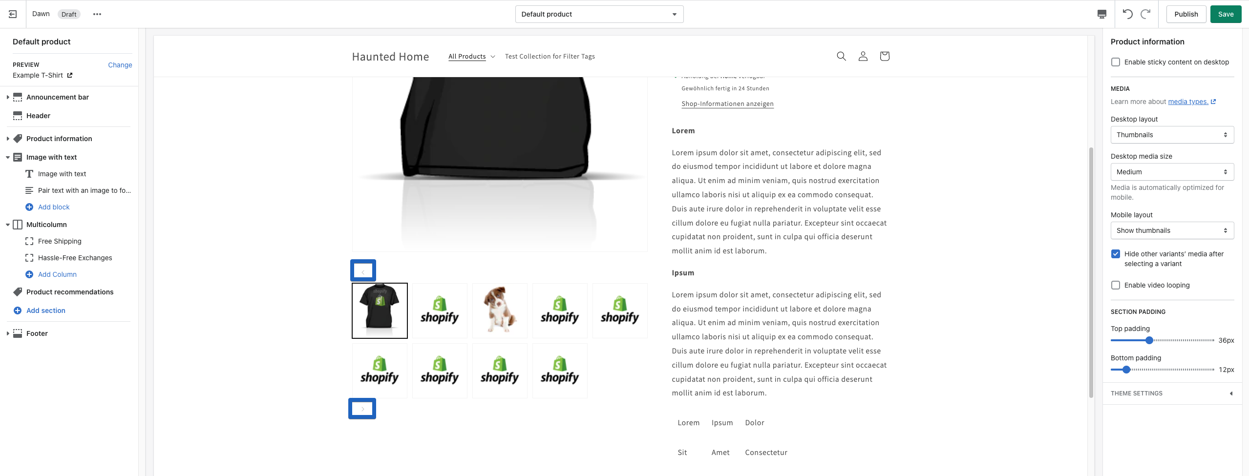 Product page thumbnail sliders are appearing incorrectly on desktop ...