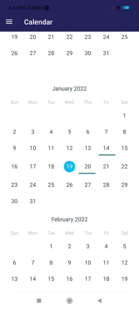 Complete The Multi Period Marked Dates In Mysql · Issue 1762 · Wix React Native Calendars · Github