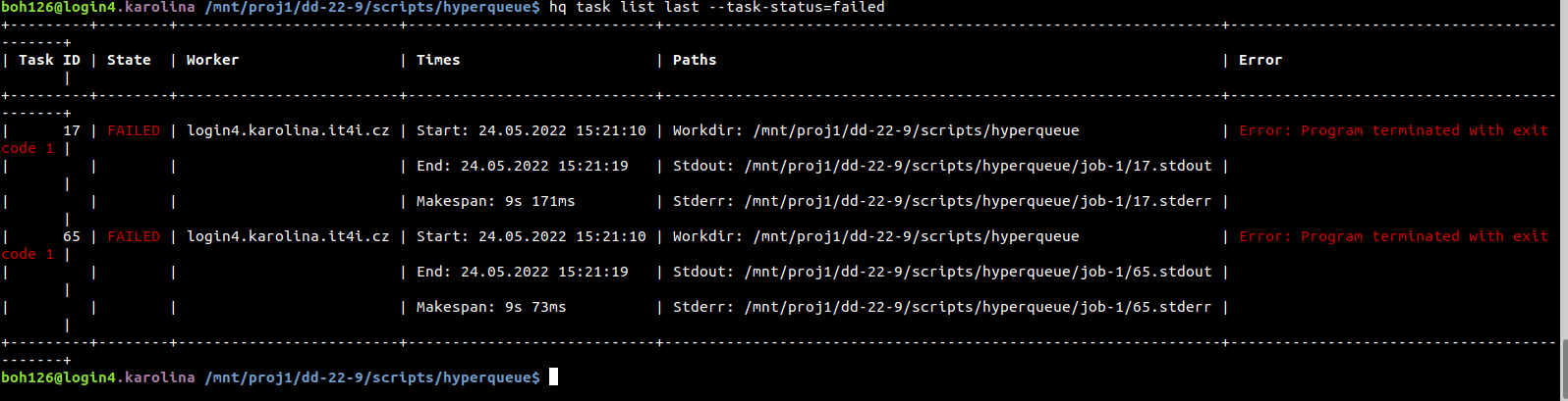 Task output is still too wide in practice · Issue #426 · It4innovations/hyperqueue · GitHub