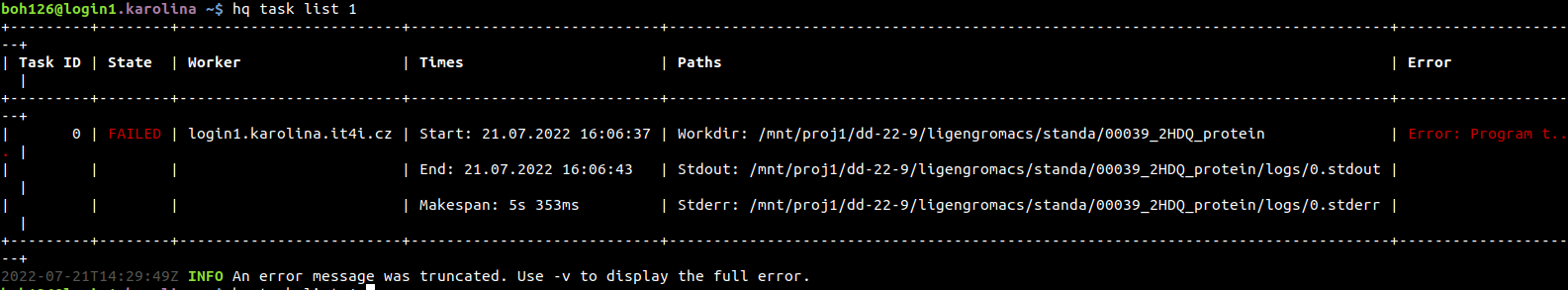 Task output is still too wide in practice · Issue #426 · It4innovations/hyperqueue · GitHub