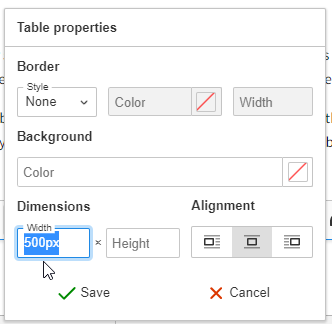 Table properties: Setting `width` to `0` makes table properties toolbar unreachable · Issue ...
