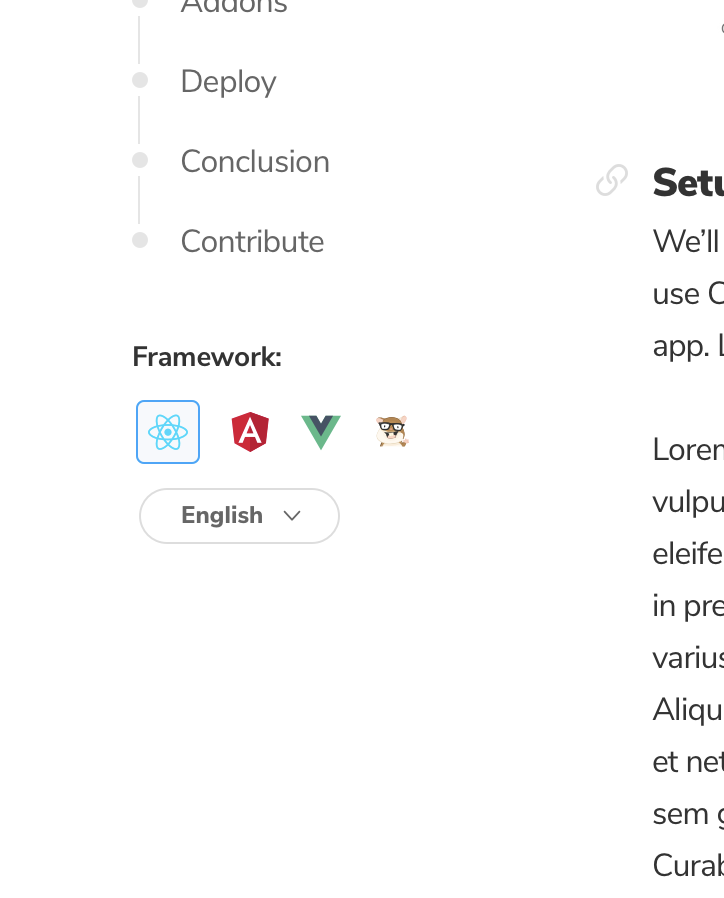 Make framework and language chooser more discoverable · Issue #270 · chromaui/learnstorybook.com ...
