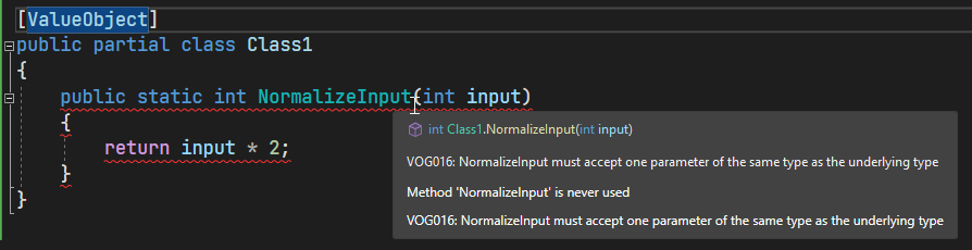 NormalizeInput methods are confused when a ValueObject uses the default type of int · Issue #302 ...