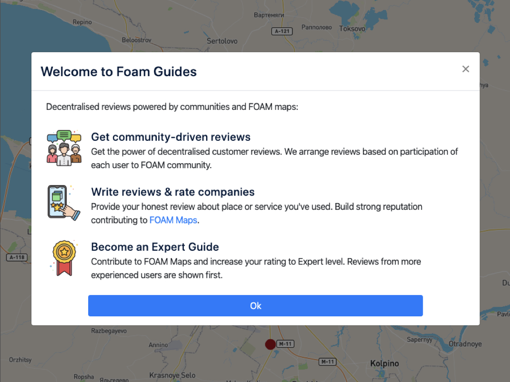 GitHub - 0xmikko/foam-guides: Decentralised reviews powered by communities and FOAM maps