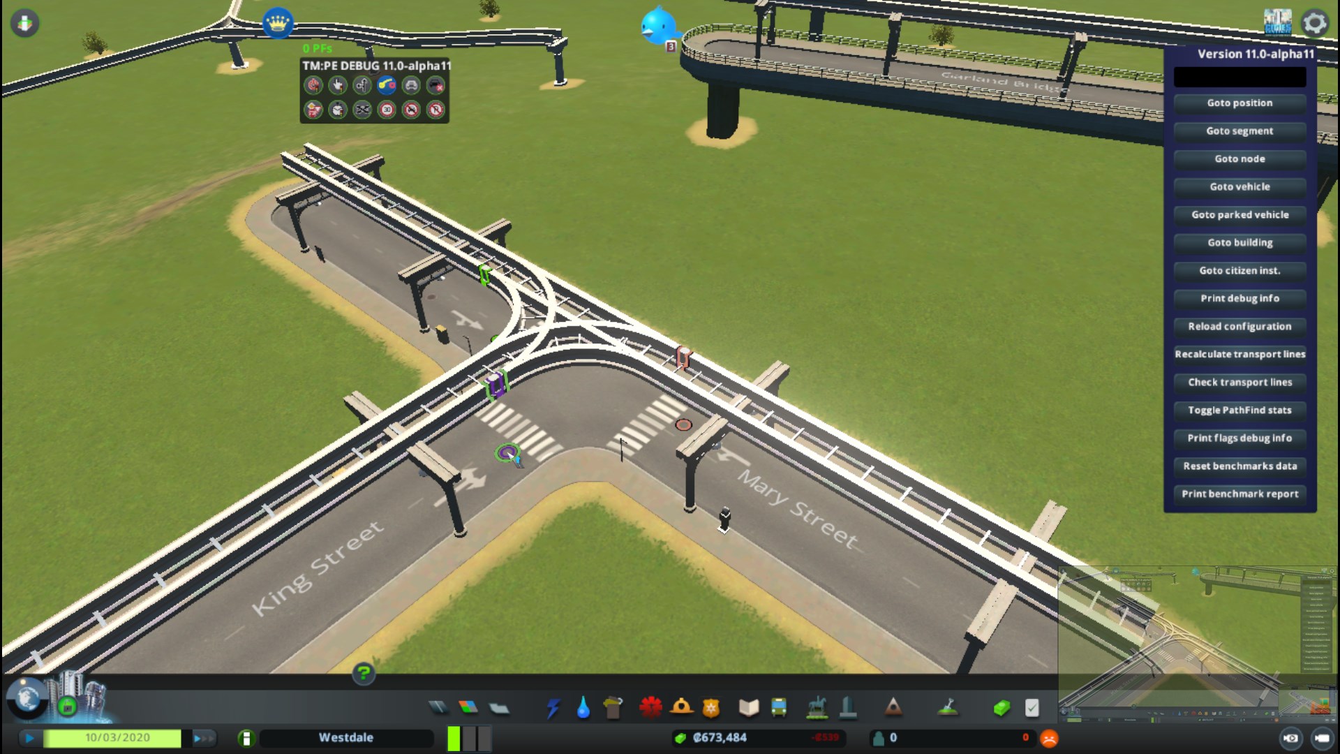 Monorail node circles are projected on the road under · Issue #654 · CitiesSkylinesMods/TMPE ...
