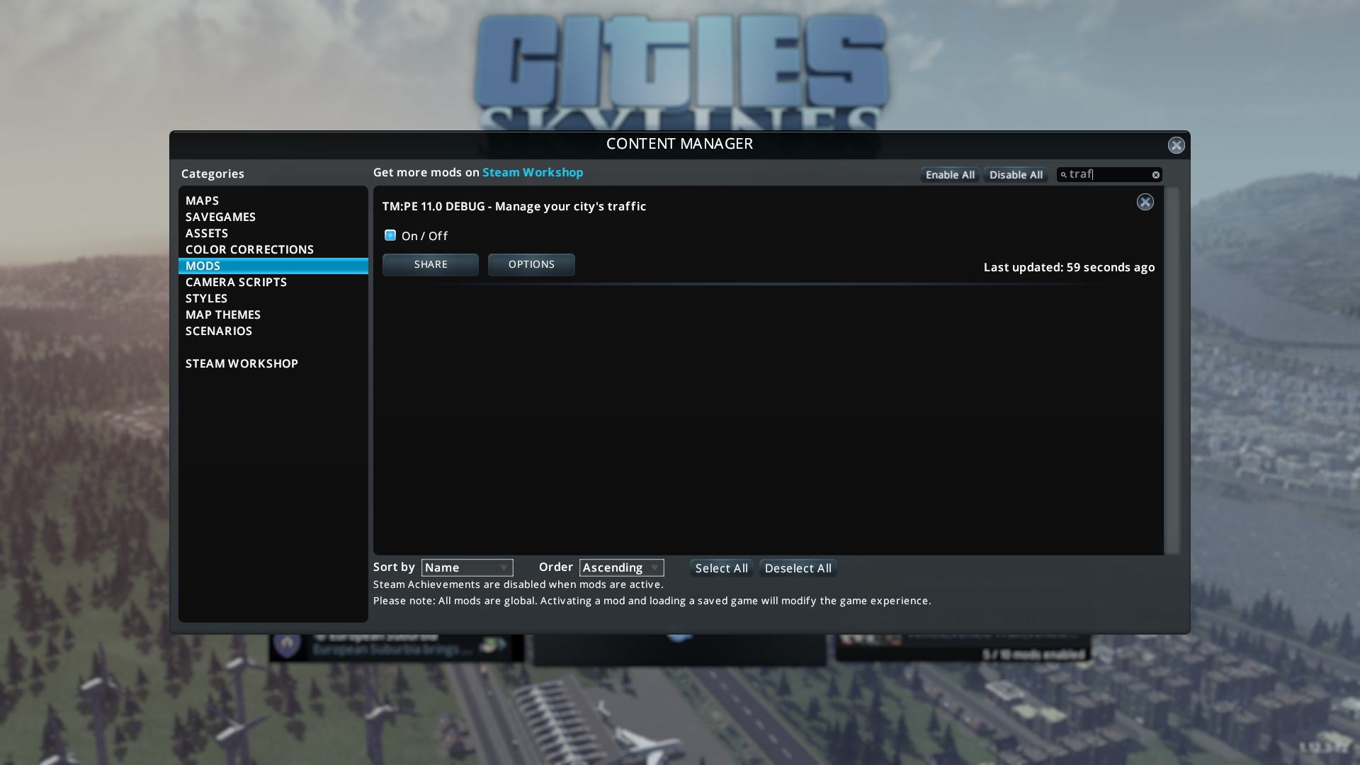 Mod version management · Issue #678 · CitiesSkylinesMods/TMPE · GitHub
