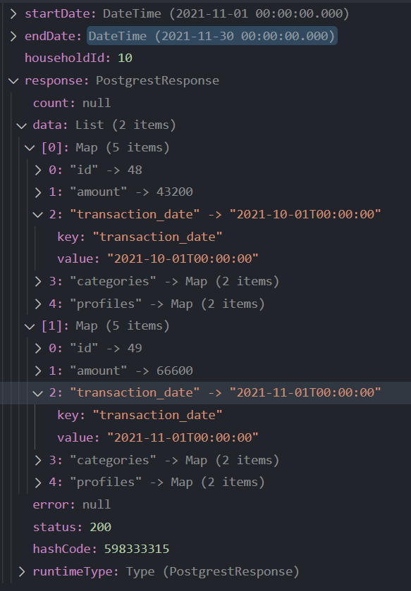 Select entries from a date range · Issue #47 · supabase/supabase-flutter · GitHub
