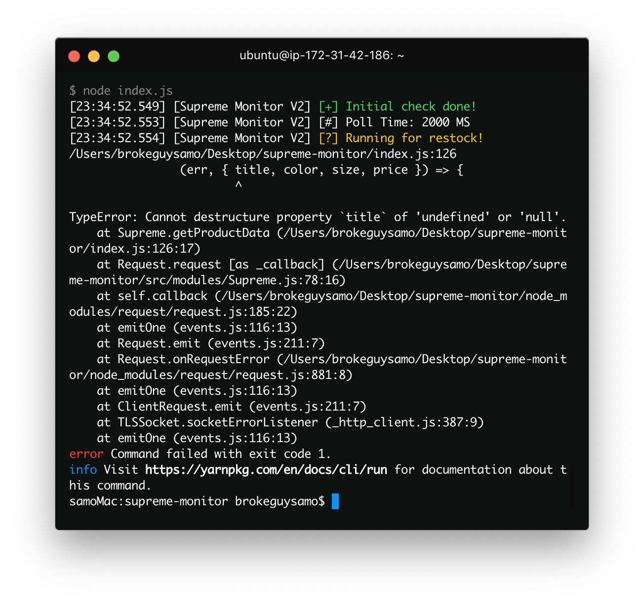 Typeerror Cannot Destructure Property `title` Of Undefined Or Null · Issue 2 · Ericz99 