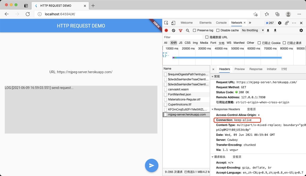 The `Request` can't request a keep-alive http connection on web ...