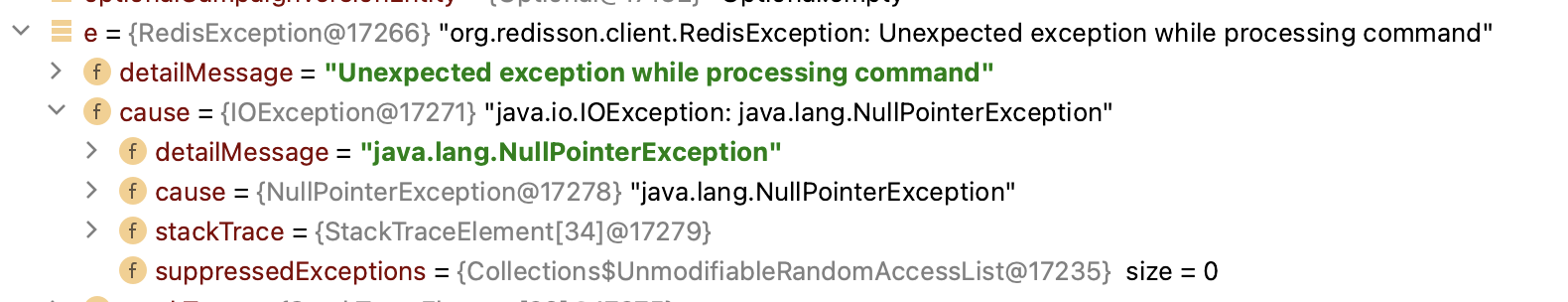 Getting NPE in RBucket get(), FSTCodec · Issue #4987 · redisson/redisson · GitHub
