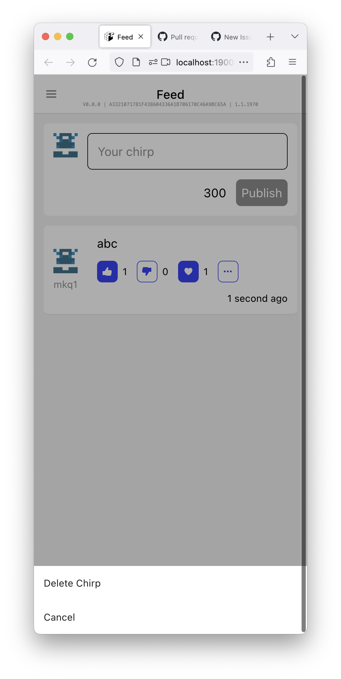 Replace three dots by trash can in socal media feature · Issue #1409 · dedis/popstellar · GitHub