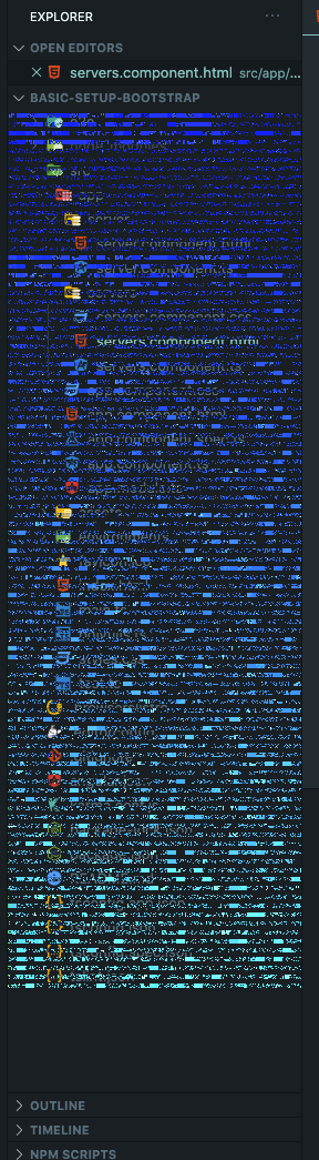The explorer becomes unreadable du to multi colours flickering all over the component · Issue ...