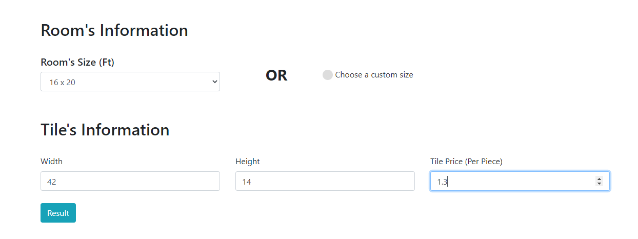 Github Sinhamizan Tile Calculator