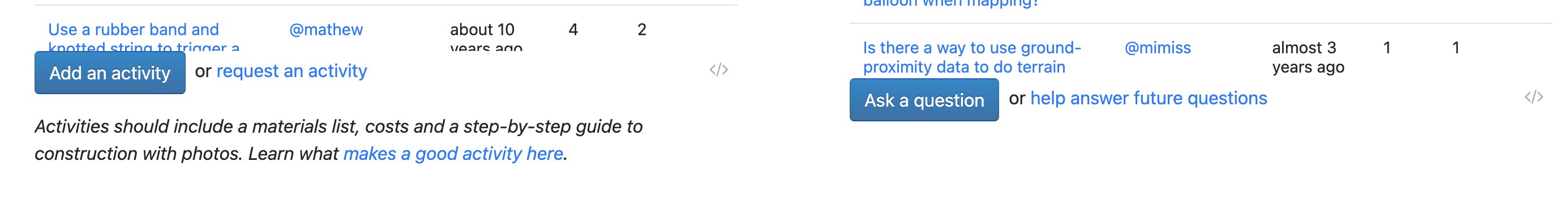 Add some Margin on top of buttons on the homepage underneath of Activities and Questions · Issue ...