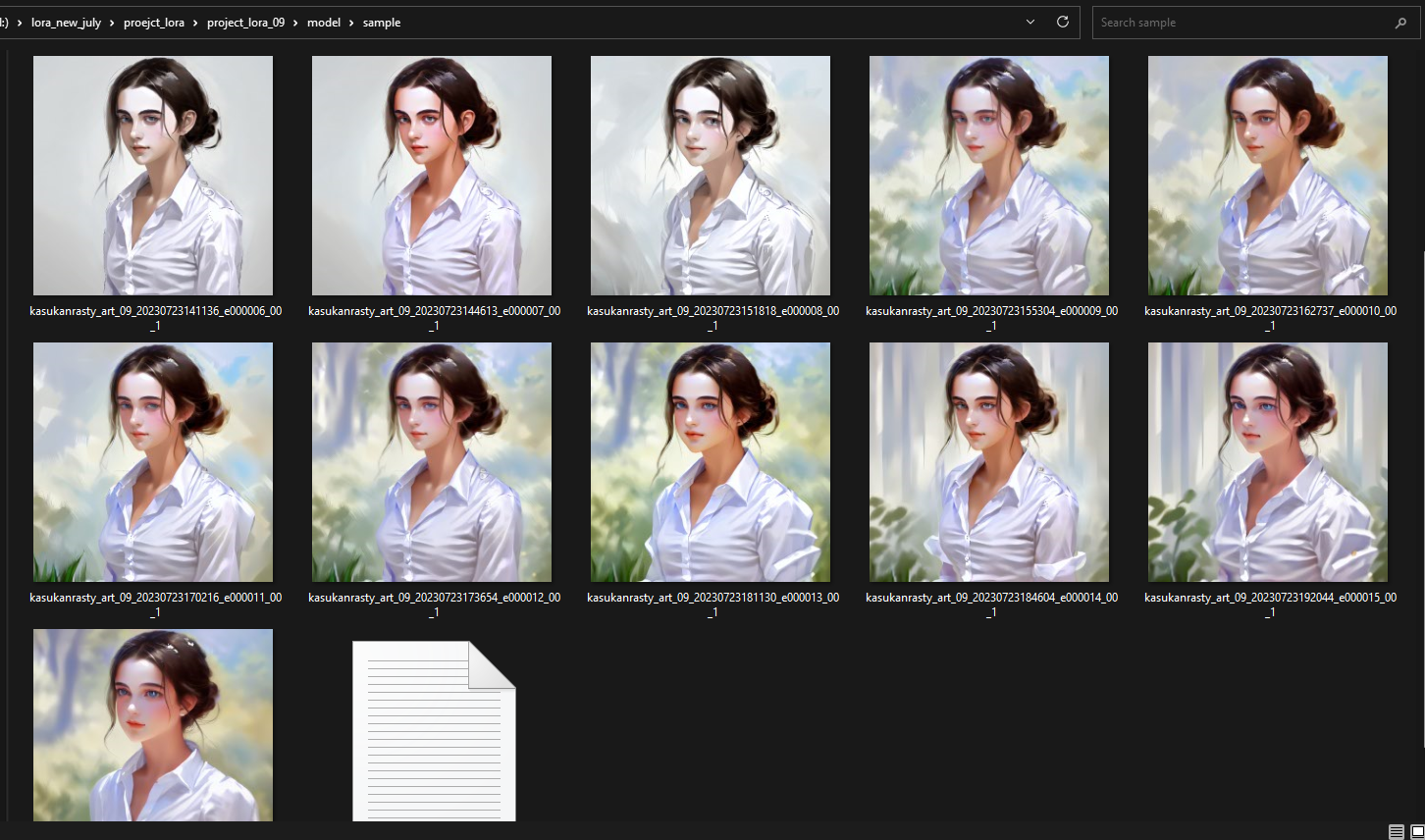 LoRA sample images are generated fine, but when used in A1111 or ...