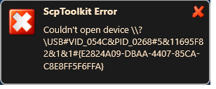 Error message when connecting Ds3 after finished installation · Issue #795 · nefarius/ScpToolkit ...