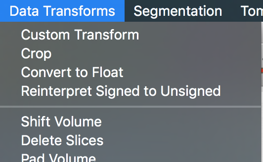 Custom Transforms Menu Item Seeming Redundant · Issue 1598 · Openchemistry Tomviz · Github