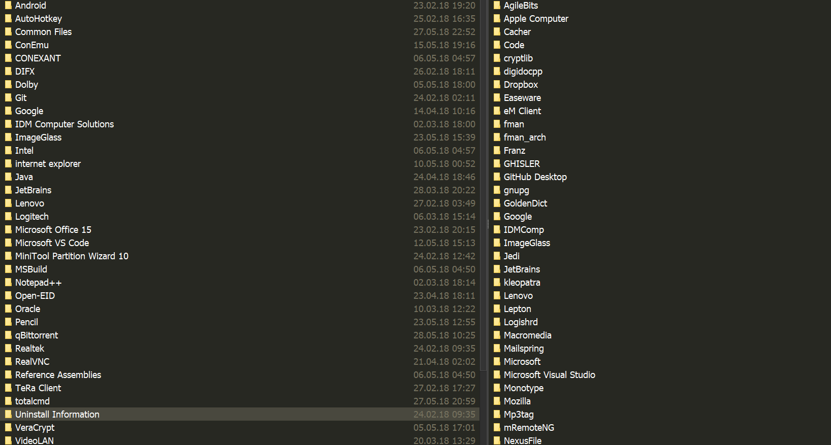 No padding between rows on Windows 10 · Issue #395 · fman-users/fman · GitHub