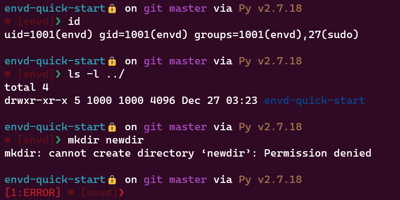 bug: UID, GID problems when starting a new envd container with R environment · Issue #1345 ...