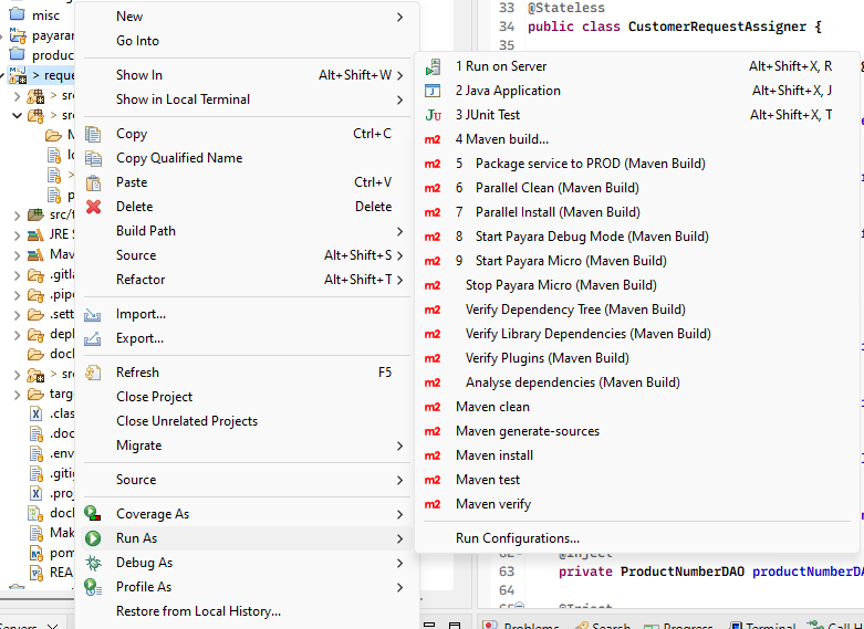 Manage Run Configurations menu on Project Explorer · Issue #1543 · eclipse-m2e/m2e-core · GitHub
