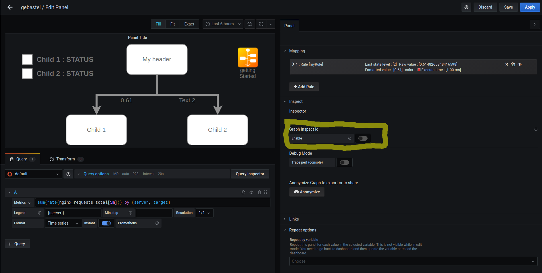 Overlay In Graph Id Inspector In Grafana 7 3 · Issue 257 · Algenty Grafana Flowcharting · Github