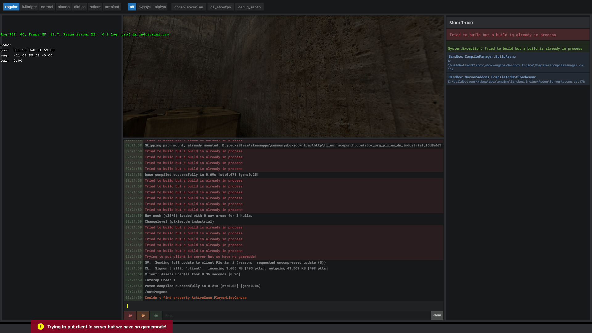 Weird lighting/rendering after some gamemode reloads · Issue #544 · Facepunch/sbox-issues · GitHub