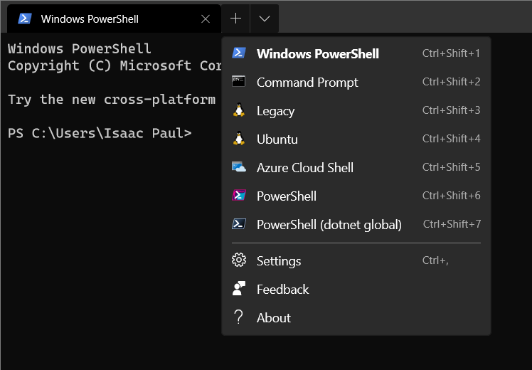 Terminal closes on startup due to "specified command or file was not found" in Powershell ...
