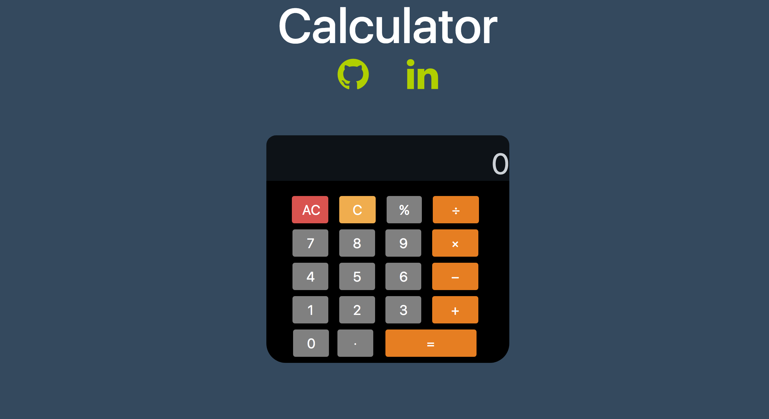 GitHub - Yacub93/SimpleCalc: Simple Calculator Project built using jQuery and CSS