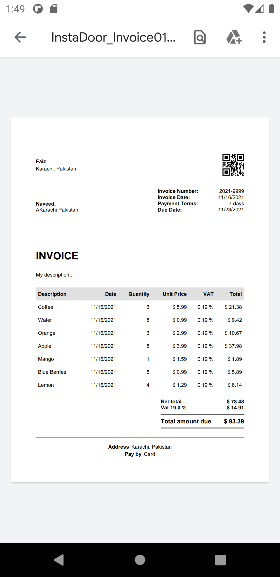 GitHub - AWFKK/Invoice_App