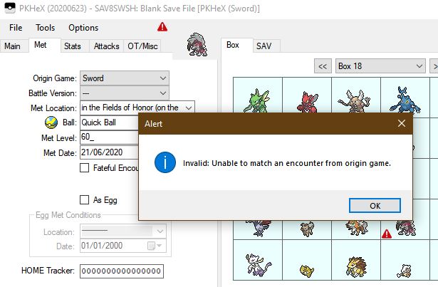 Some Pokémons from raids are getting flagged as illegal · Issue #2912 · kwsch/PKHeX · GitHub
