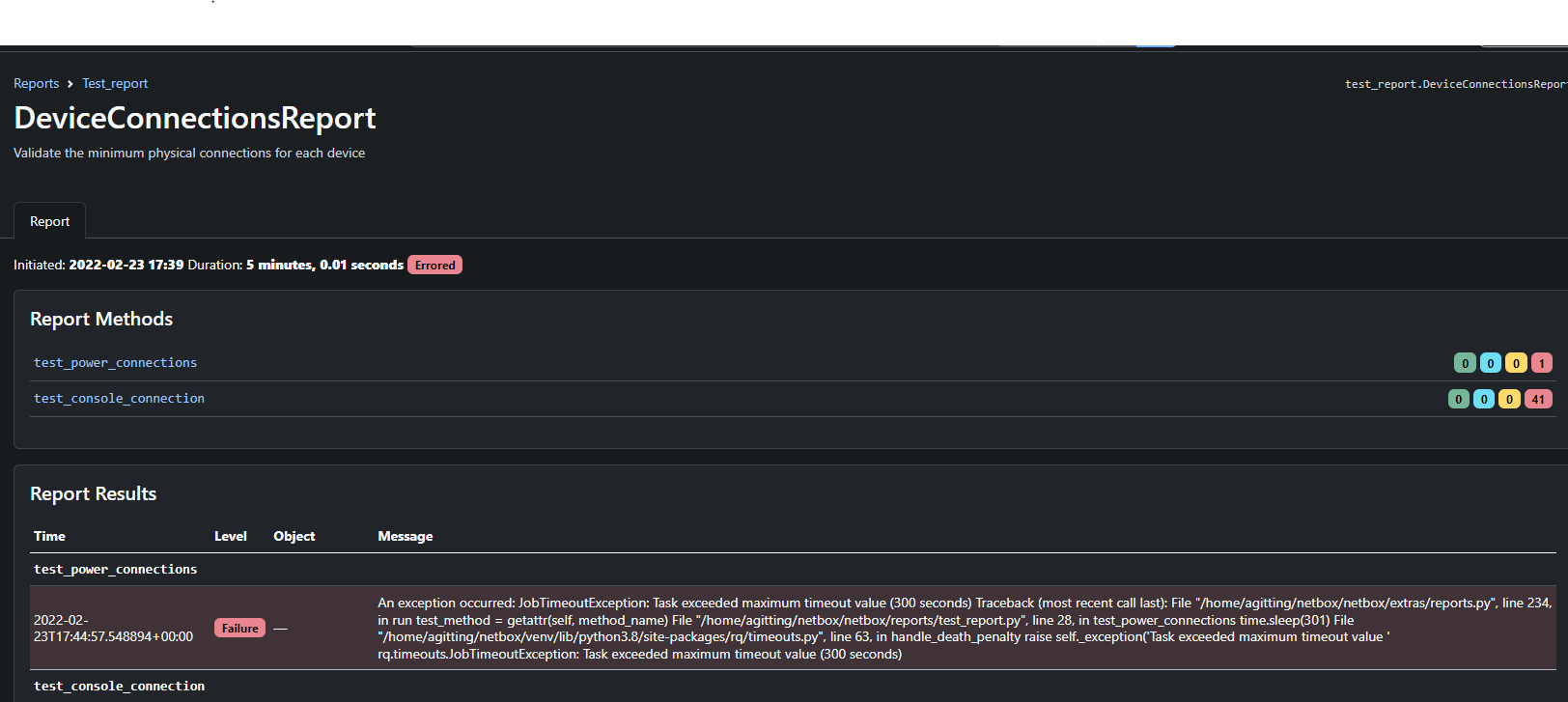 Report that timed out is shown as running · Issue #8716 · netbox-community/netbox · GitHub
