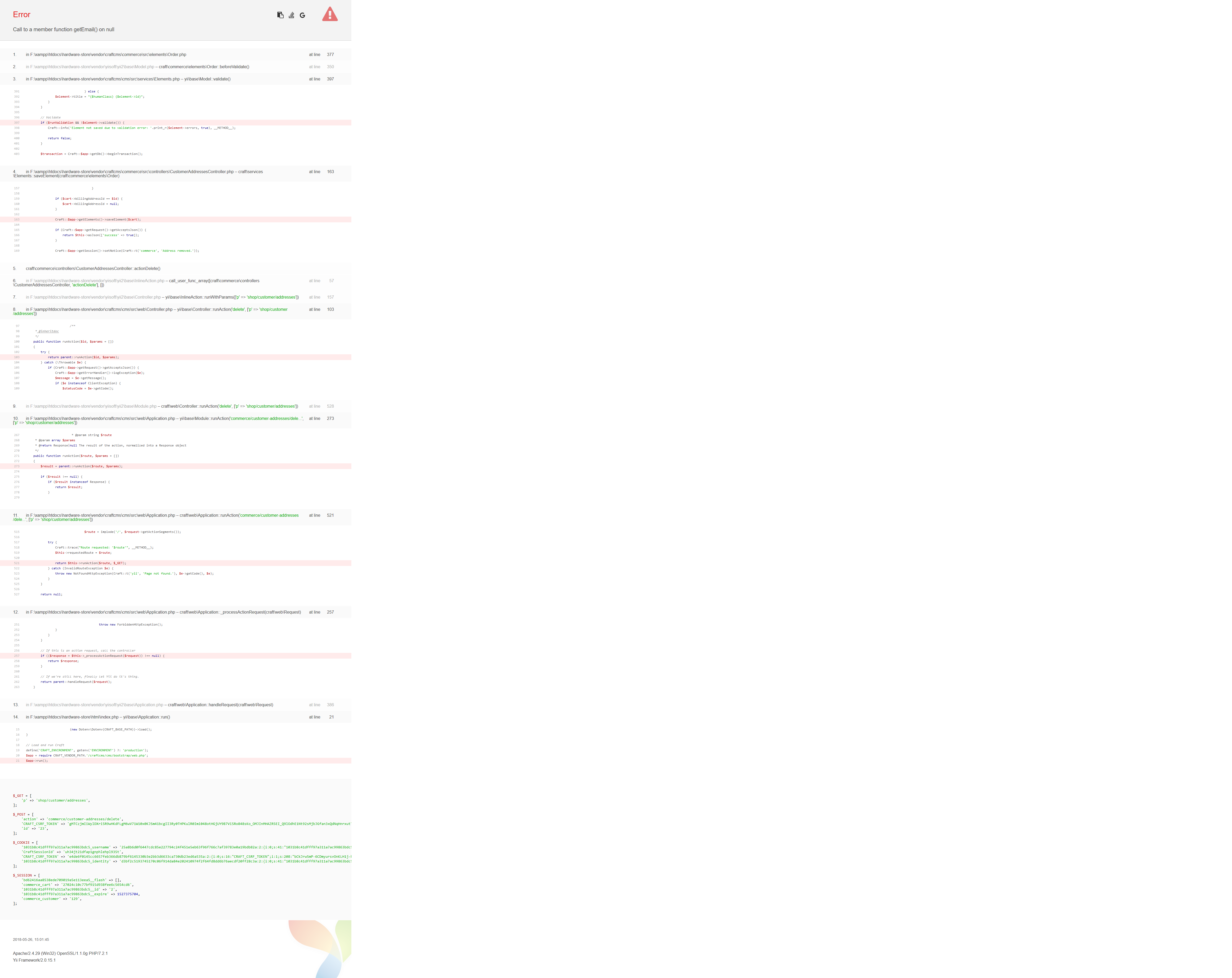Error while Deleting Saved address · Issue #359 · craftcms/commerce · GitHub